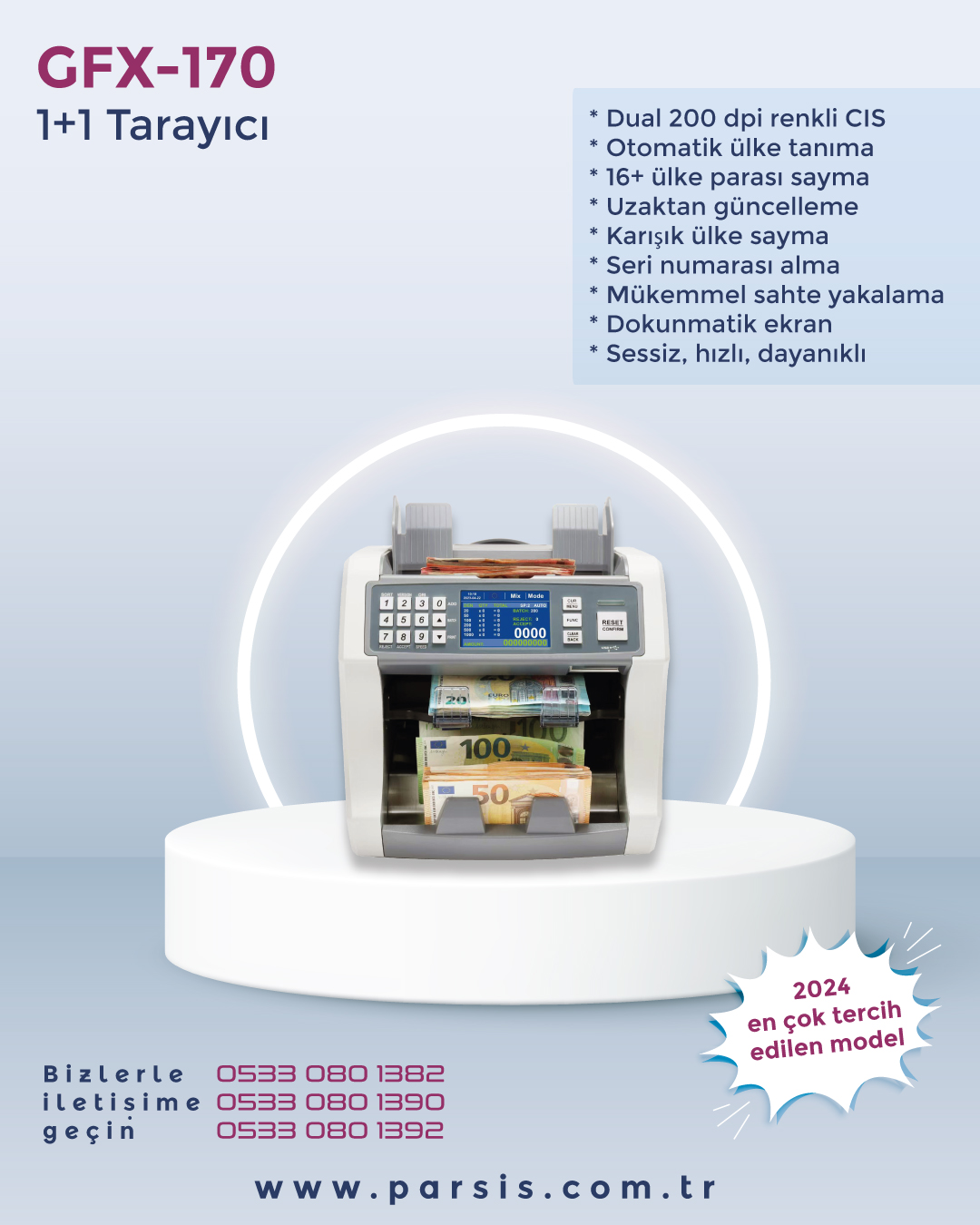 Samuto 170 Karışık Para Sayma Makinesi Fiyatı ve Özellikleri